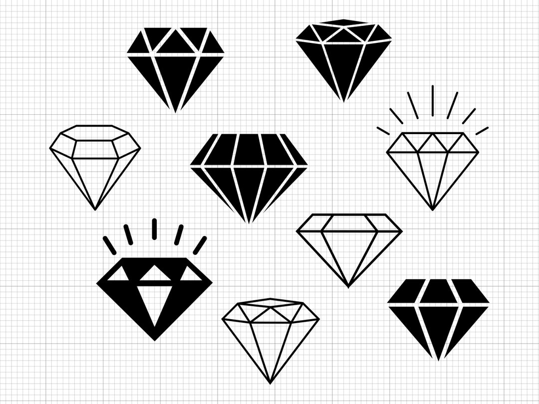 Diamond Svg Png Pdf Ai Dxf File Download - Etsy