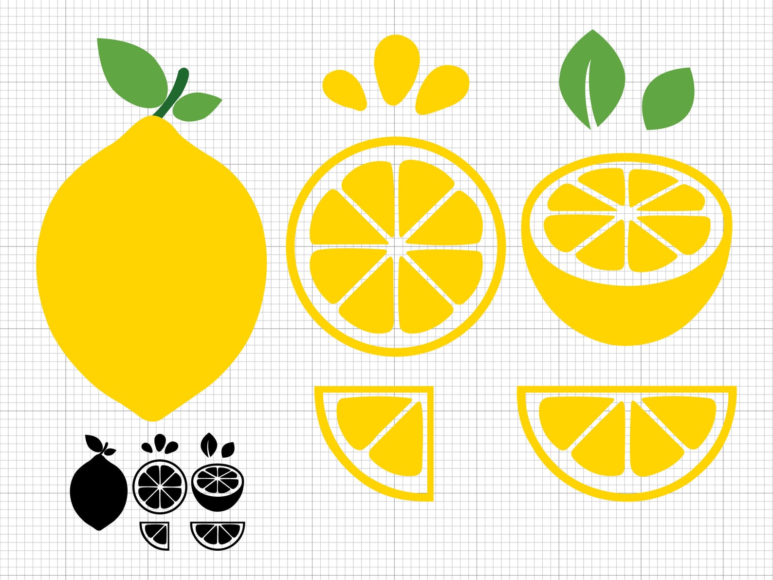 Lemon Slice Svg Png Pdf Ai Dxf File Download - Etsy