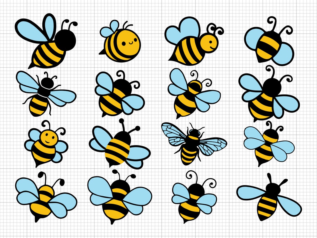 Bee Svg Png Pdf Aif Dxf Layered File Download - Etsy