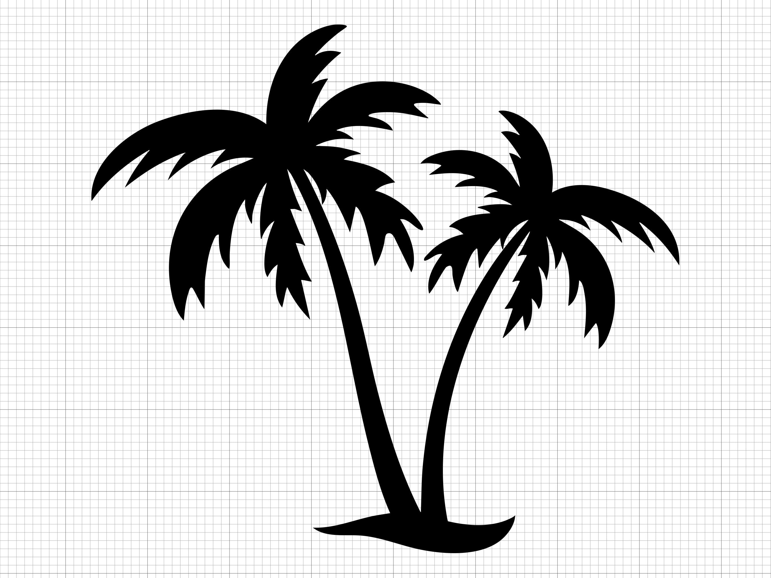 Palm Tree Svg Png Pdf Ai Dxf File Download - Etsy