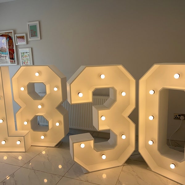 Light up Numbers - Etsy UK