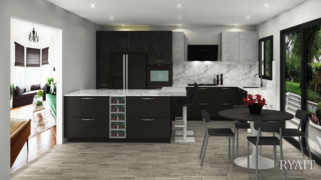 3D Kitchen Renders, Kitchen Design, Kitchen Rendering, 3D Architectural ...
