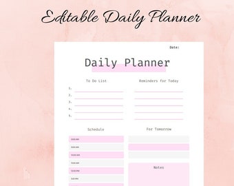 Simple and Minimal Printable Daily Fitness Planner - Etsy