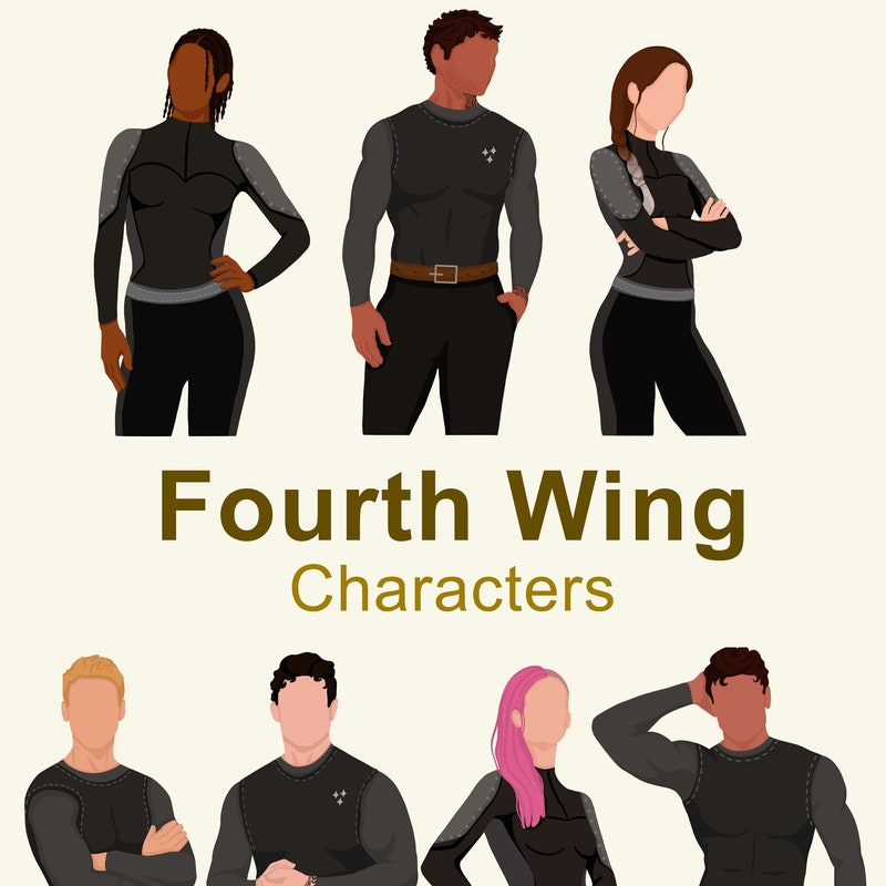 Fourth Wing Characters Art - Etsy