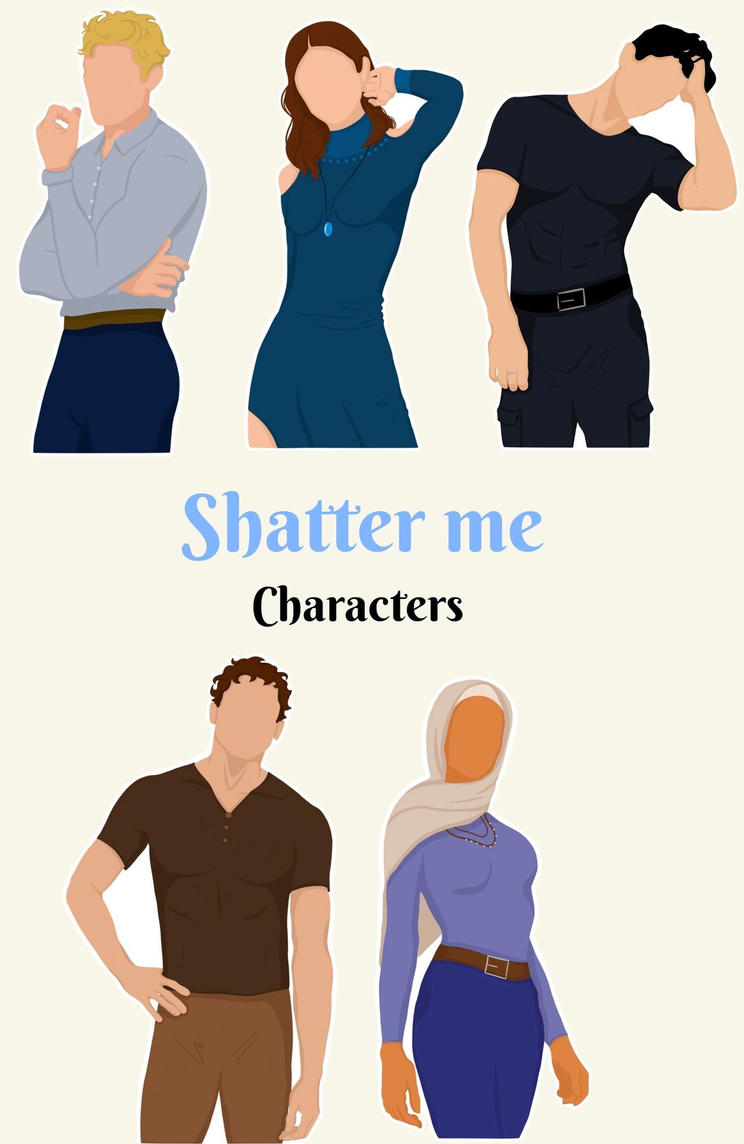 Shatter Me by Tahereh Mafi Stickers for Goodnotes, PDF Stickers ...
