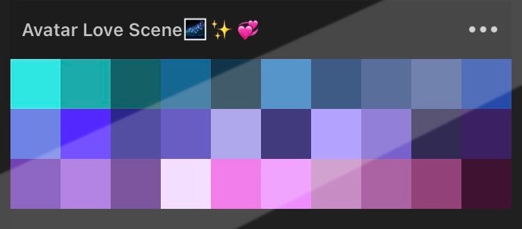 The Avatar Love Scene Color Palette for Procreate, Handpicked Colors ...