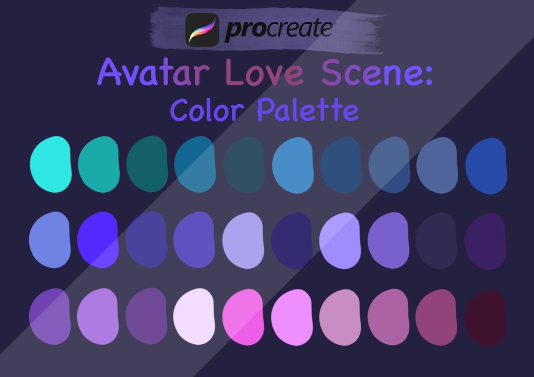 The Avatar Love Scene Color Palette for Procreate, Handpicked Colors ...