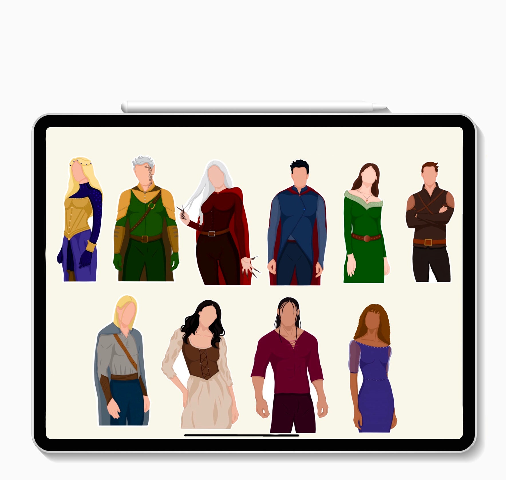 Throne of Glass Digital Stickers for Personal Use, PNG Stickers, TOG ...