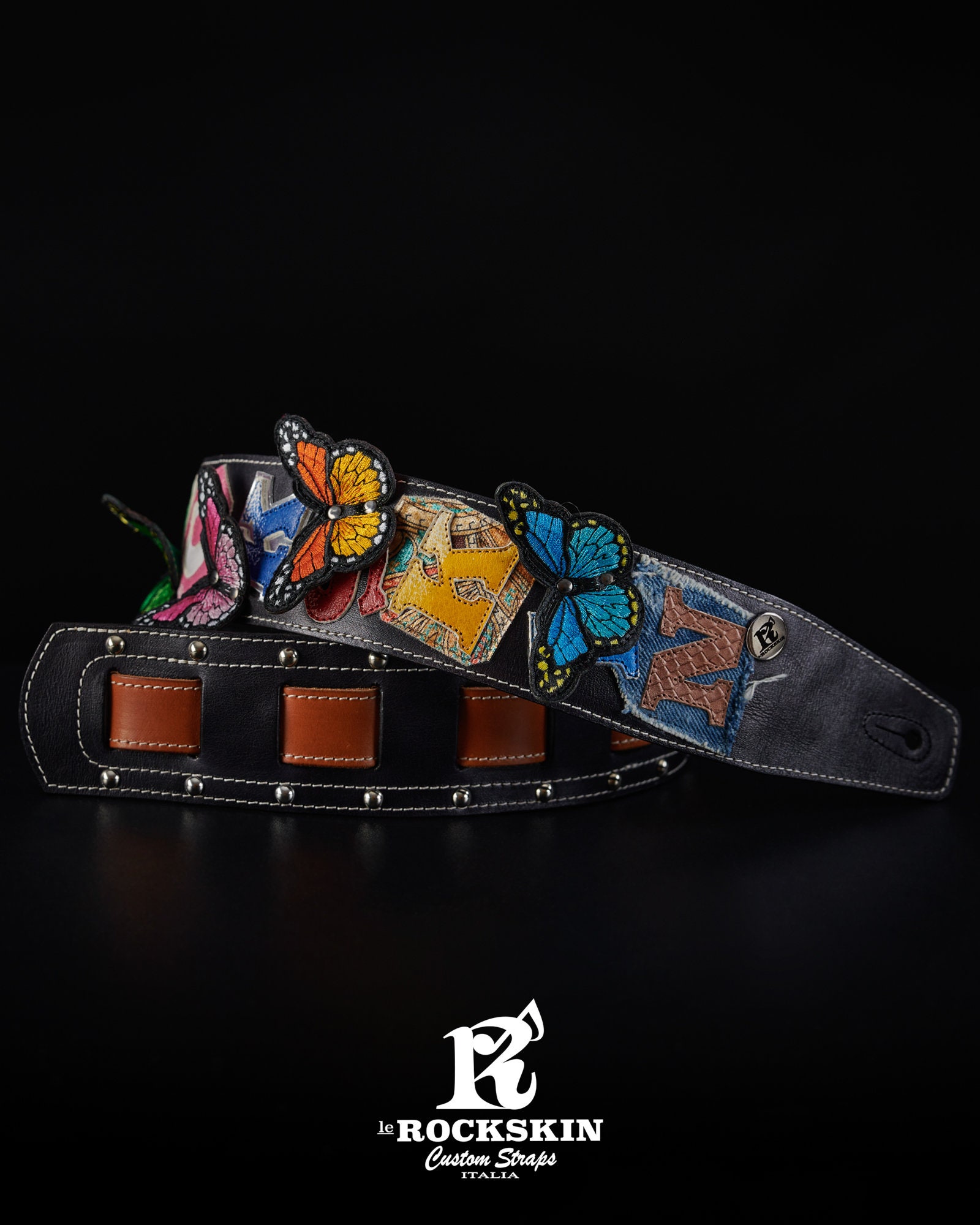 FLY Guitar and Bass Strap in Python Printed Leather - Etsy