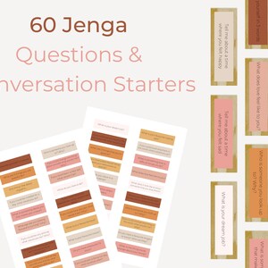 Jenga Questions & Conversation Starter Cards Social - Etsy