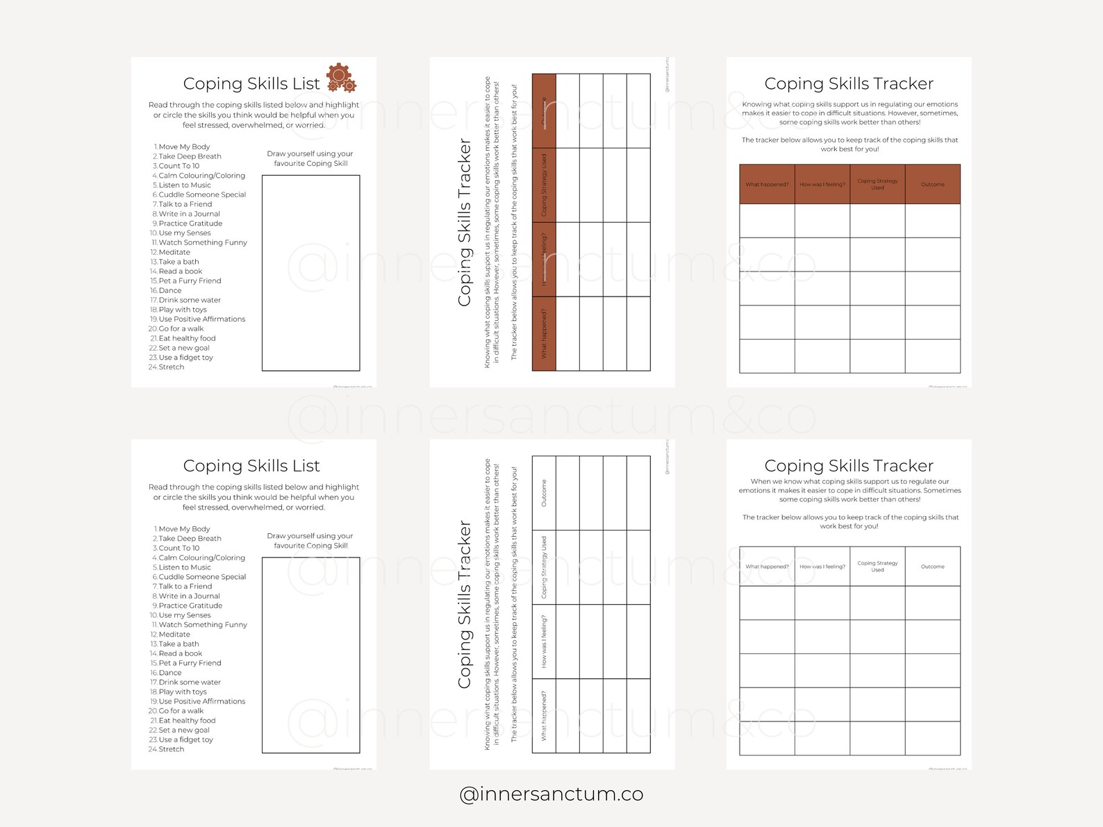Coping Skills Social Emotional Learning Therapist Office - Etsy