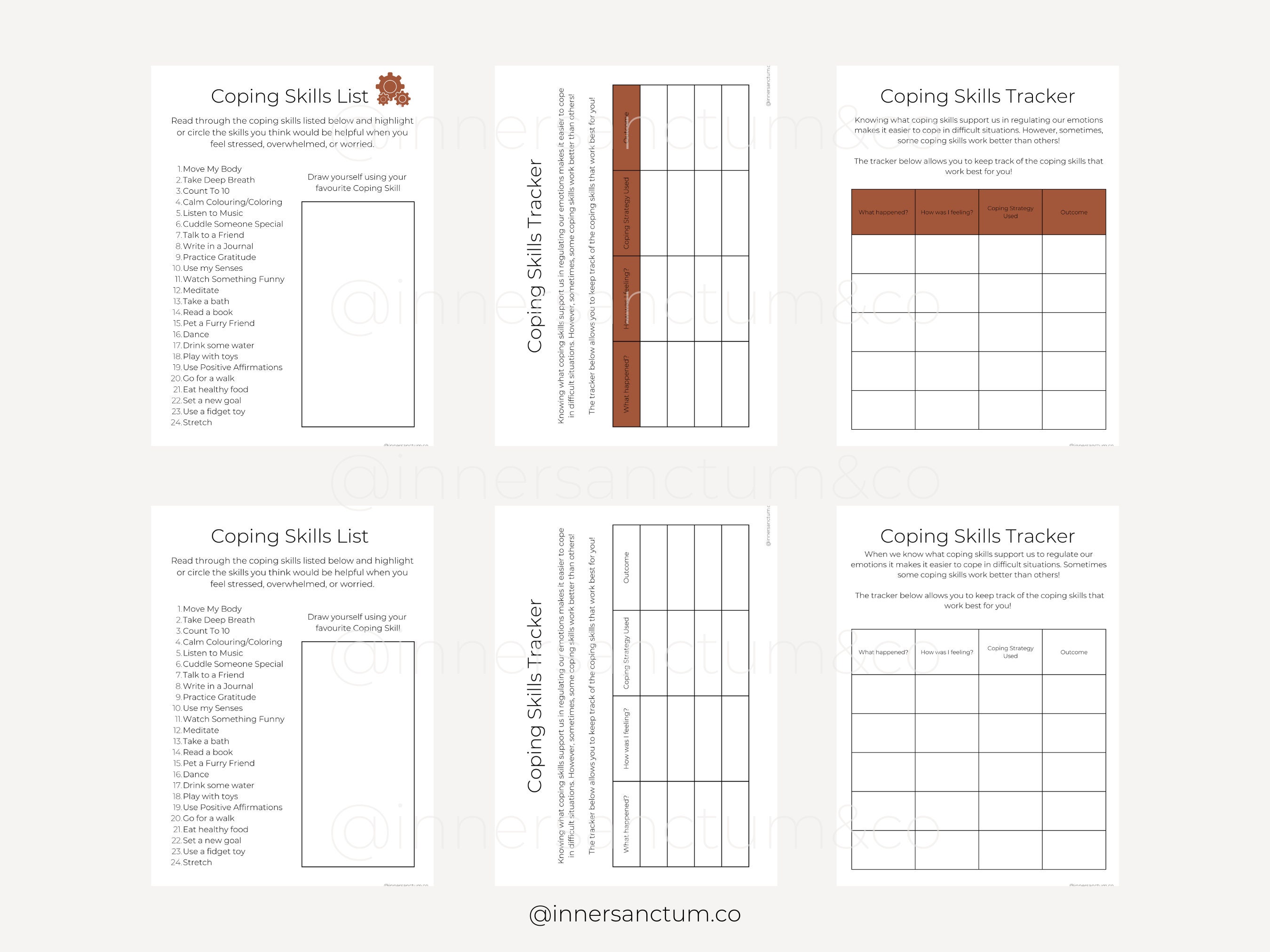 Coping Skills Social Emotional Learning, Therapist Office Decor, Zones ...