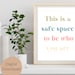 Safe Space Poster Social Worker Therapy Office Decor Self - Etsy