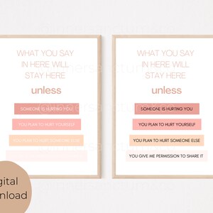 Confidentiality Agreement Social Worker, Therapy Office Decor, Self ...