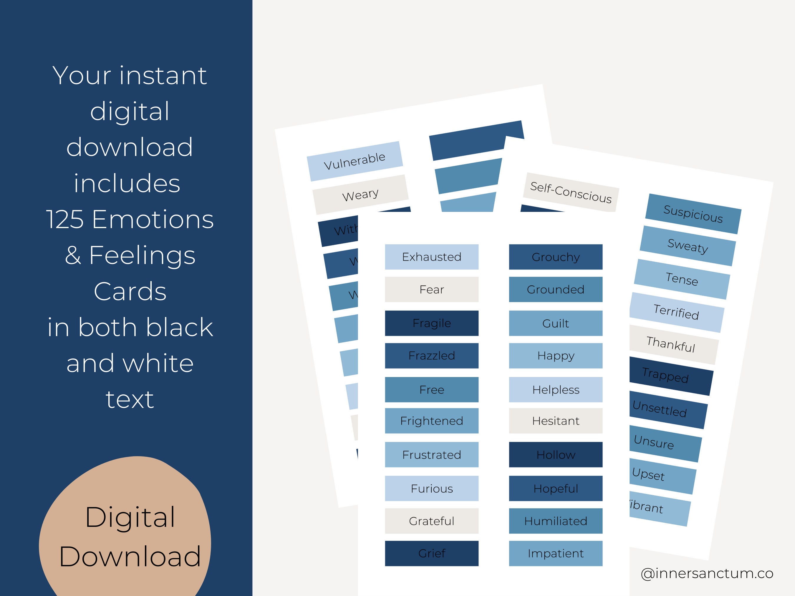 125 Jenga Feeling & Emotions Cards Social Psychology,table Talk Family ...