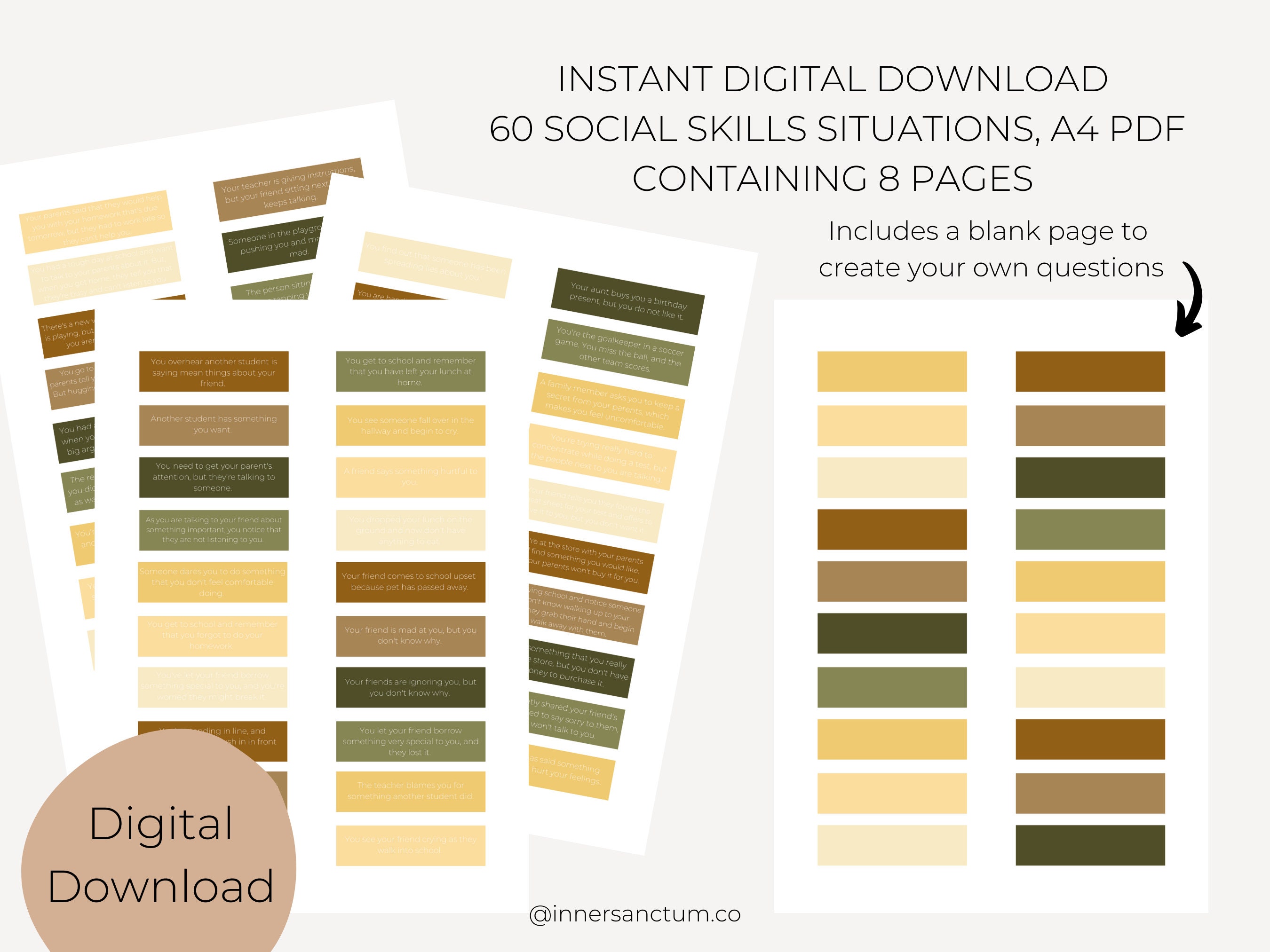 Jenga Social Skills Situation Cards Jenga Questions, Social Psychology ...
