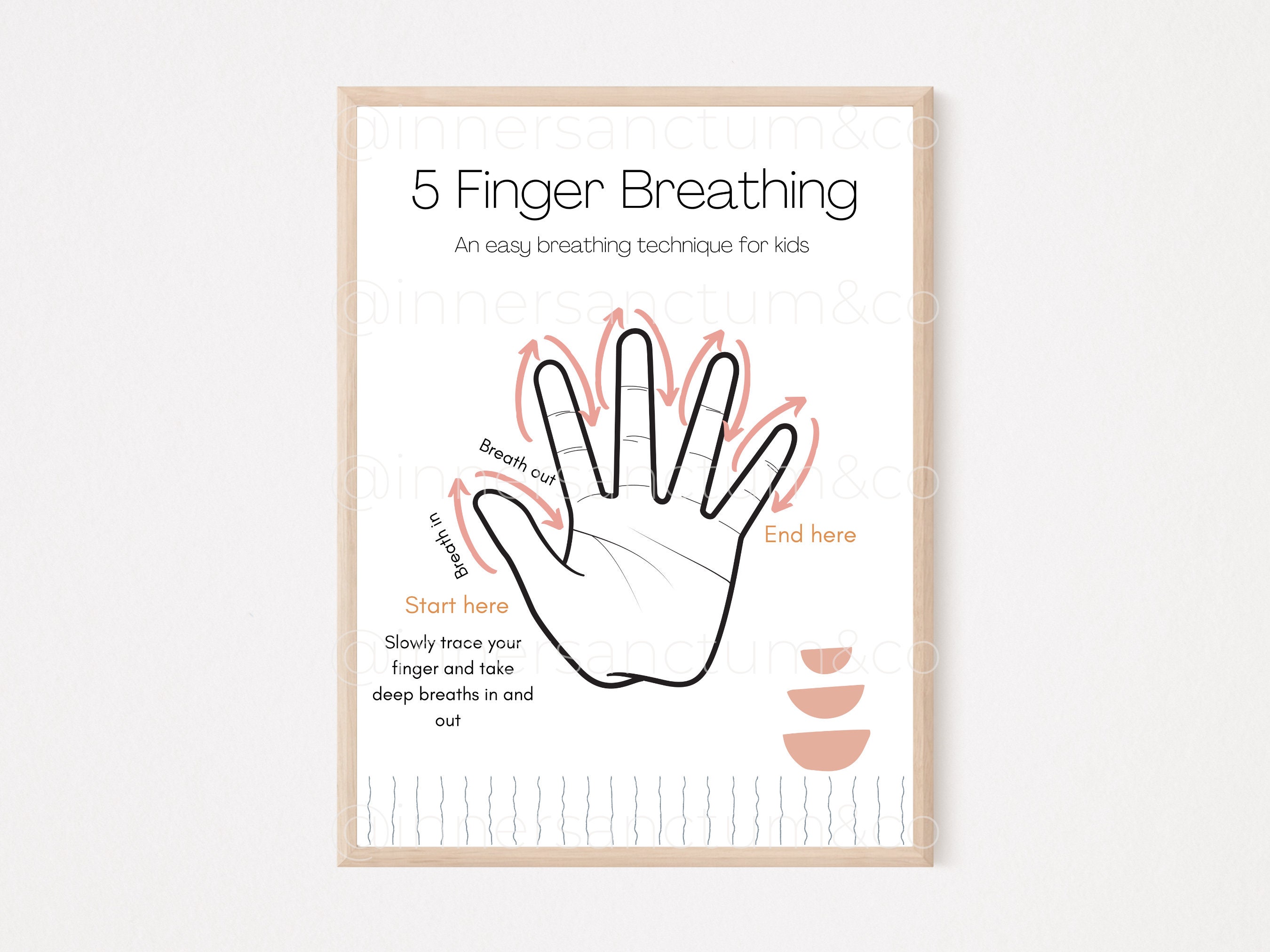 5 Finger Breathing Exercise Social Worker Therapy Office - Etsy