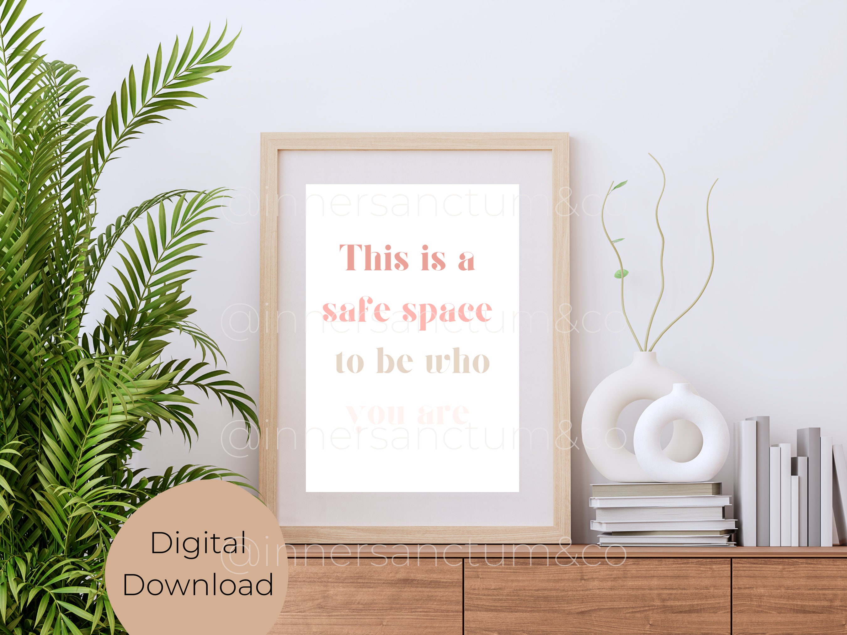 Safe Space Poster Social Worker, Therapy Office Decor, Self Care ...