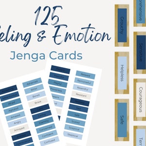 125 Jenga Feeling & Emotions Cards Social Psychology,table Talk Family ...