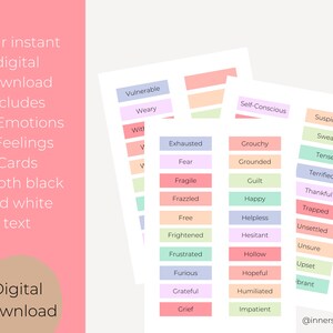 125 Jenga Feeling & Emotions Cards Social Psychology,table Talk Family ...