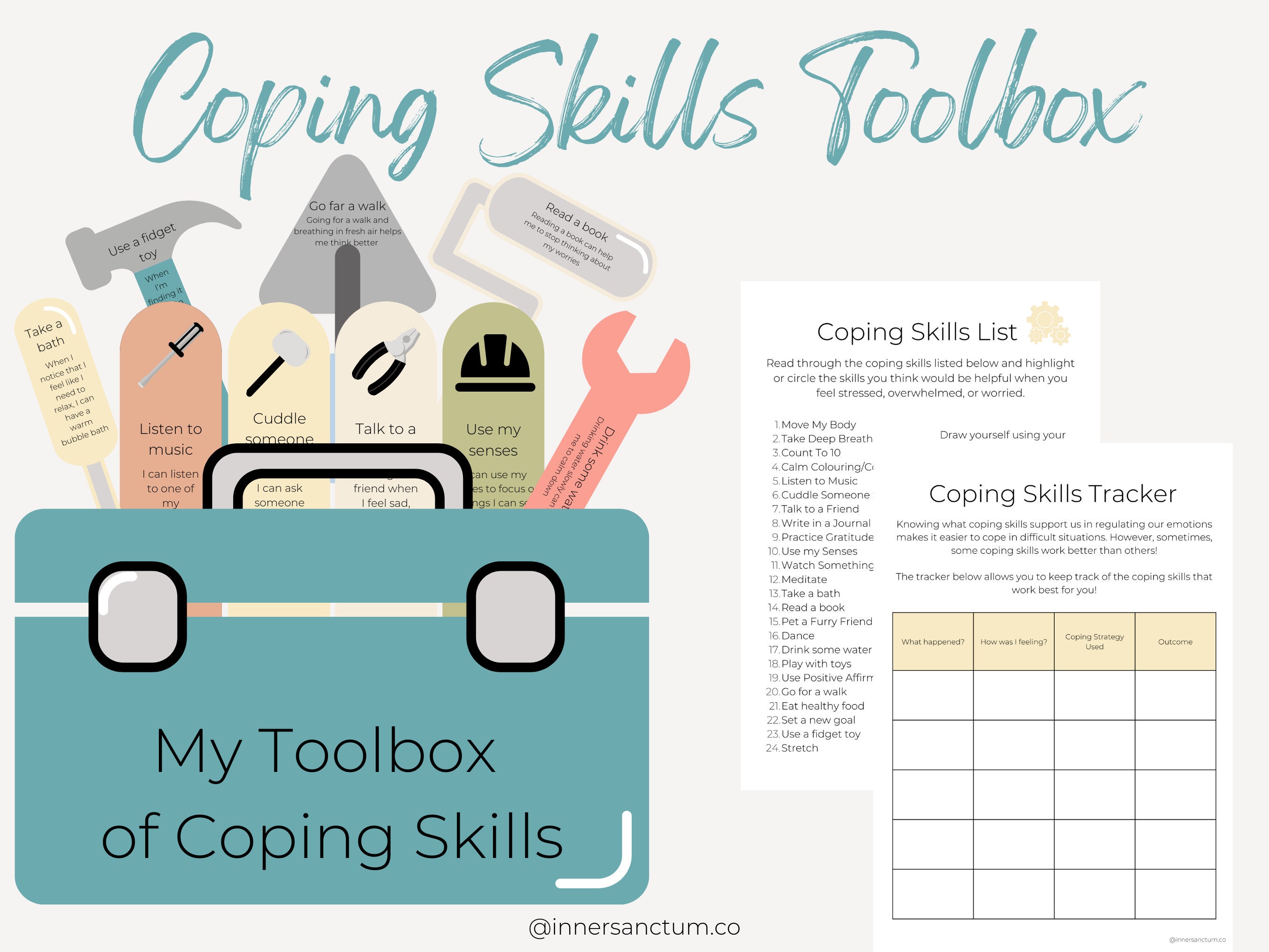 Coping Skills Social Emotional Learning, Therapist Office Decor, Zones ...