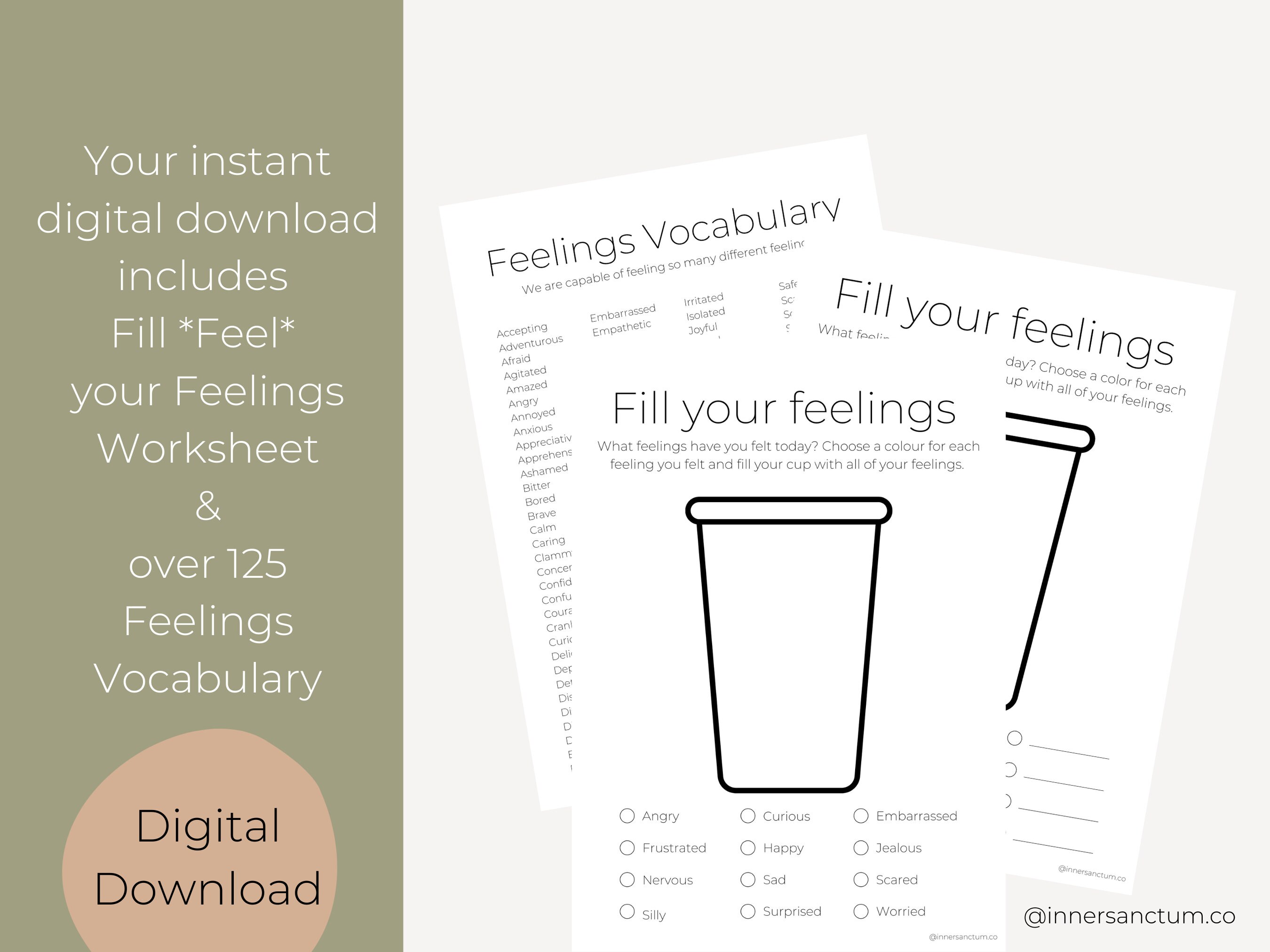 Fill Your Feelings Worksheet Emotions, Social Worker, Mental Health ...
