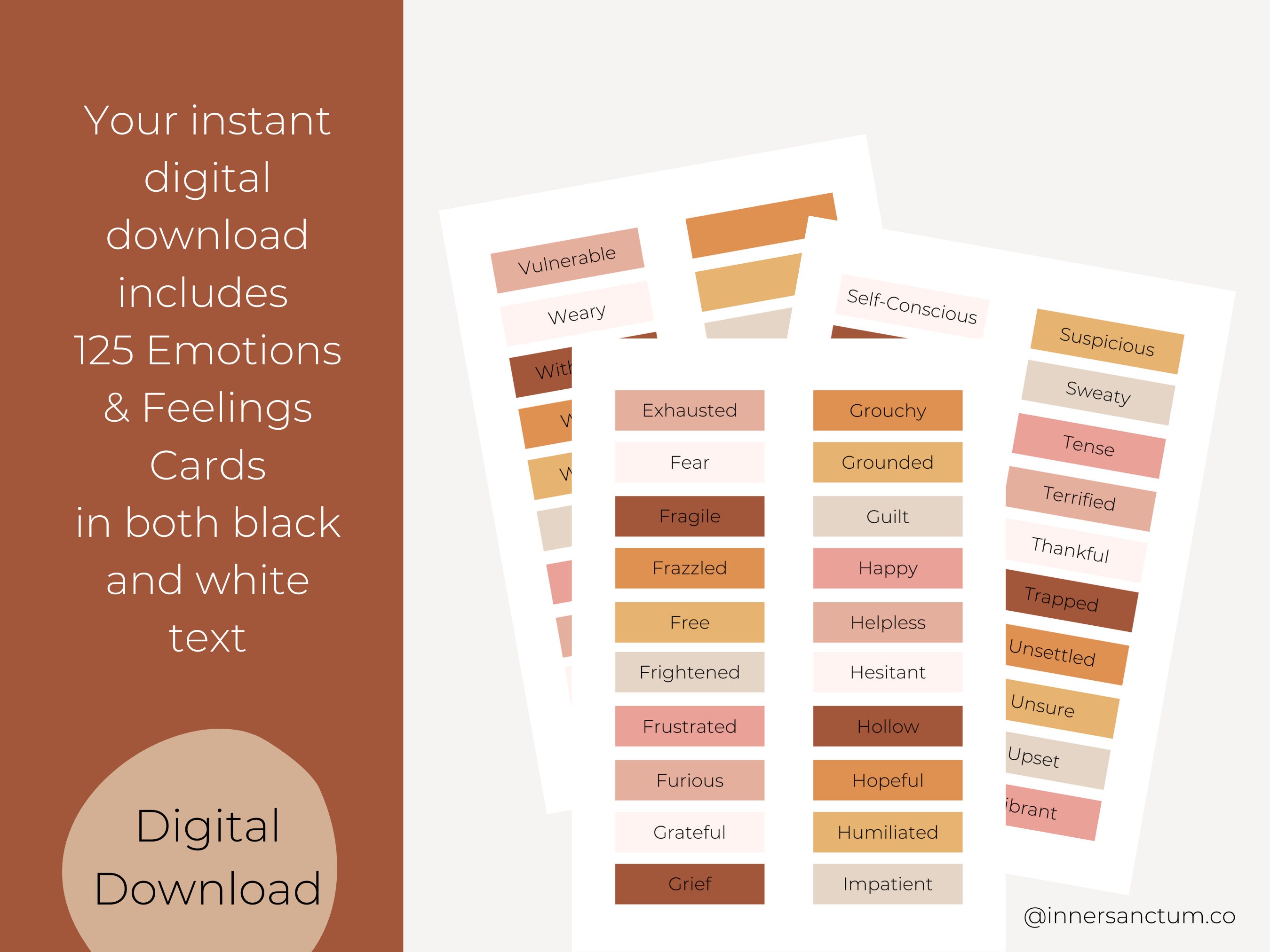 125 Jenga Feeling & Emotions Cards Social Psychology,table Talk Family ...