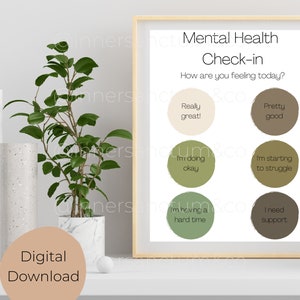 Mental Health Check-in Social Worker Therapy Office Decor | Etsy