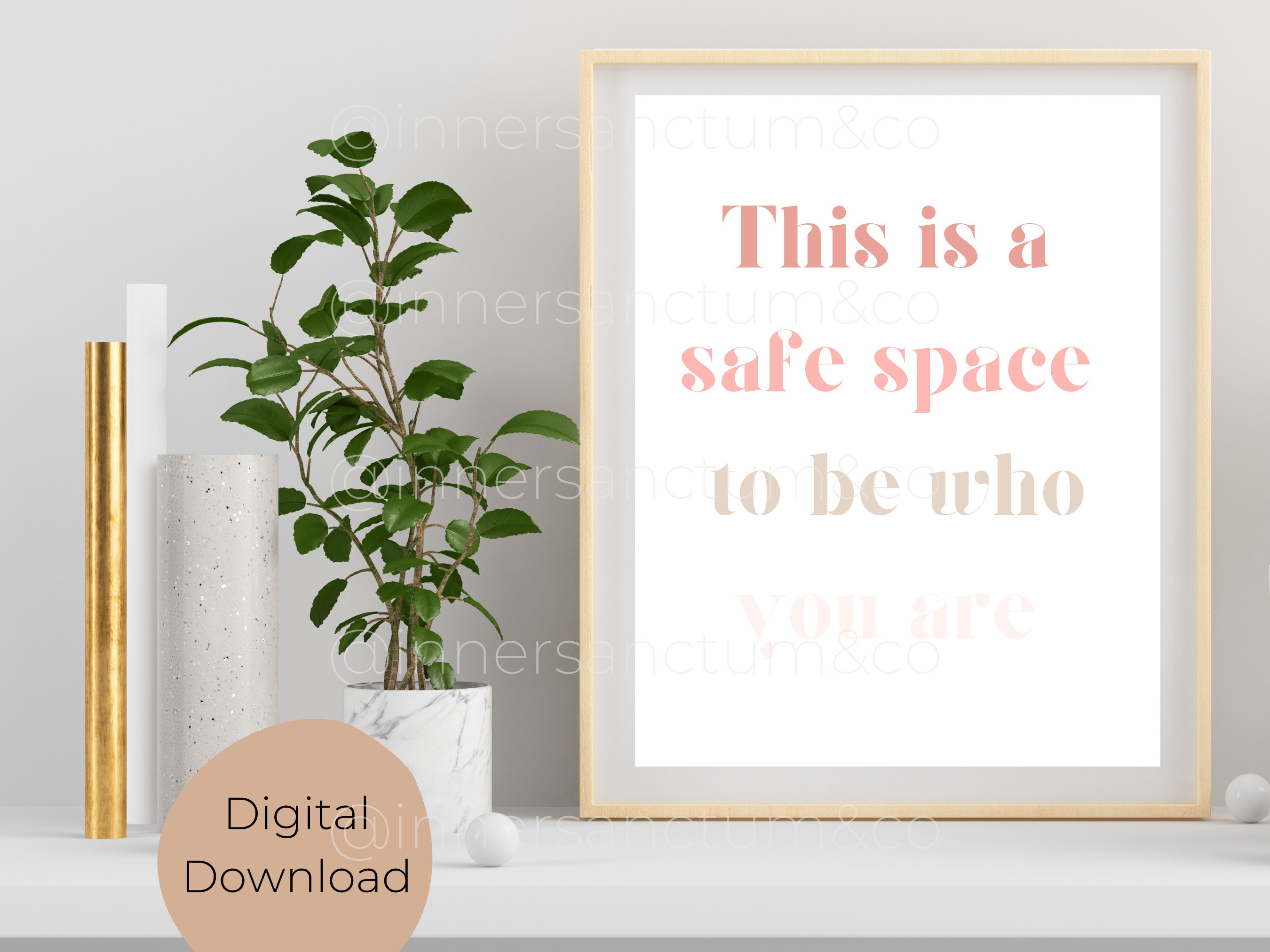 Safe Space Poster Social Worker, Therapy Office Decor, Self Care ...