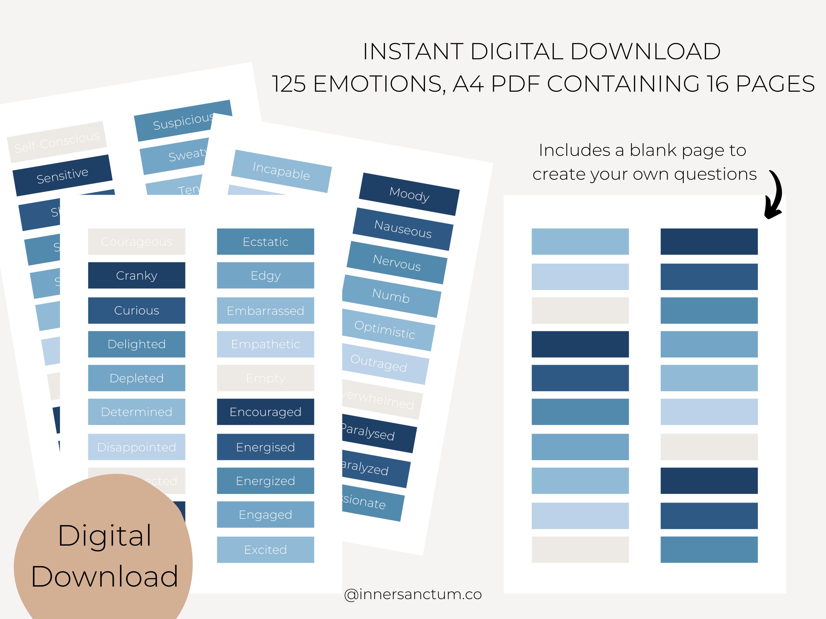 125 Jenga Feeling & Emotions Cards Social Psychology,table Talk Family ...