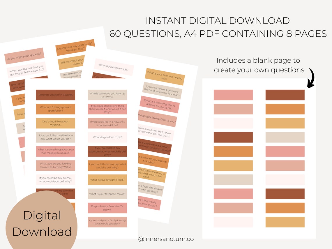 Jenga Questions & Conversation Starter Cards Social - Etsy