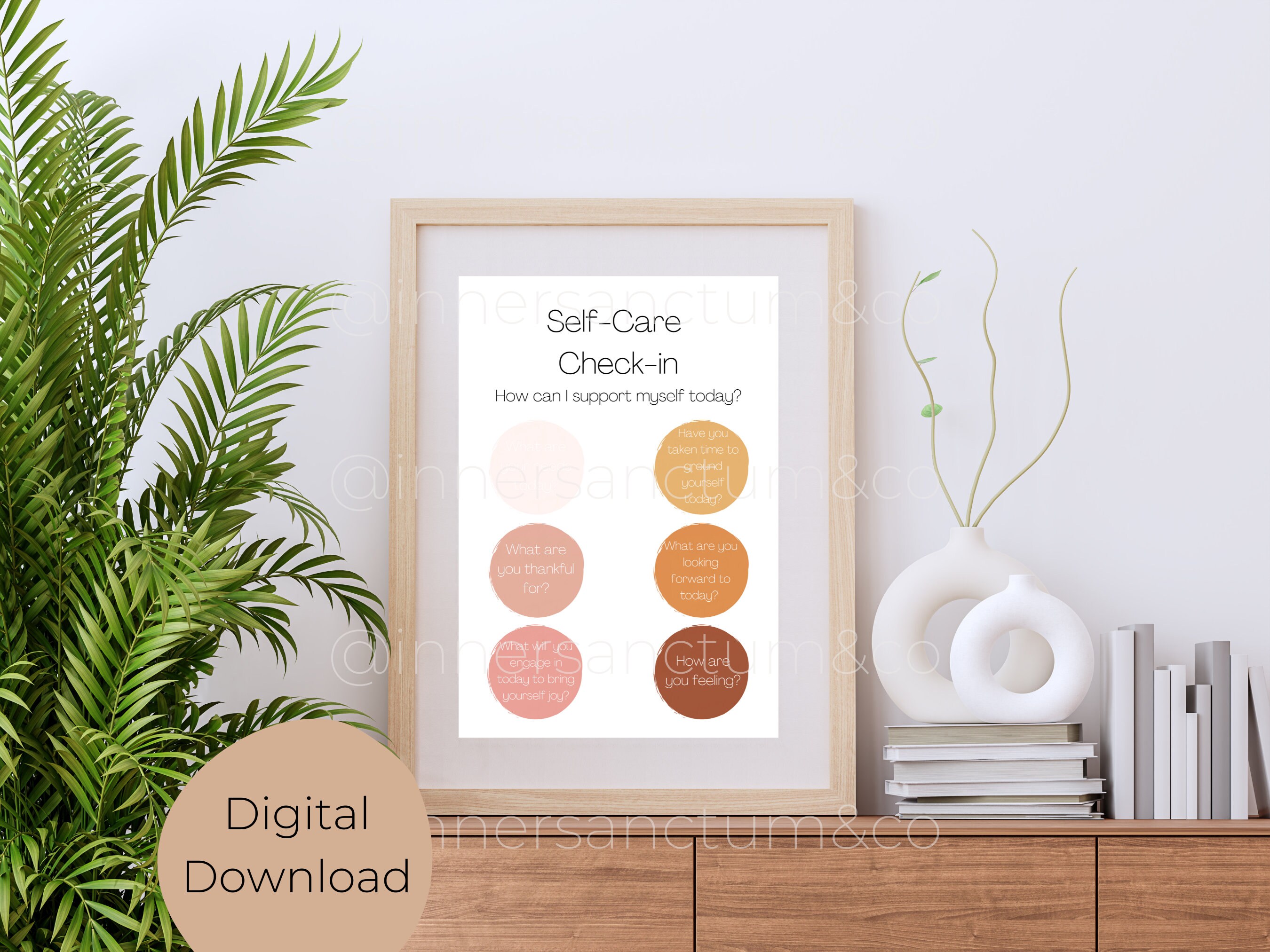 Self Care Check-in Social Worker, Therapy Office Decor, Self Care ...