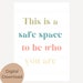 Safe Space Poster Social Worker Therapy Office Decor Self - Etsy