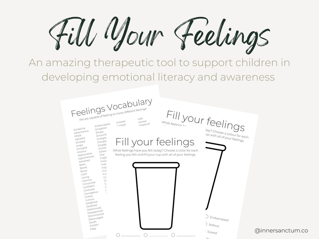 Fill Your Feelings Worksheet Emotions, Social Worker, Mental Health ...
