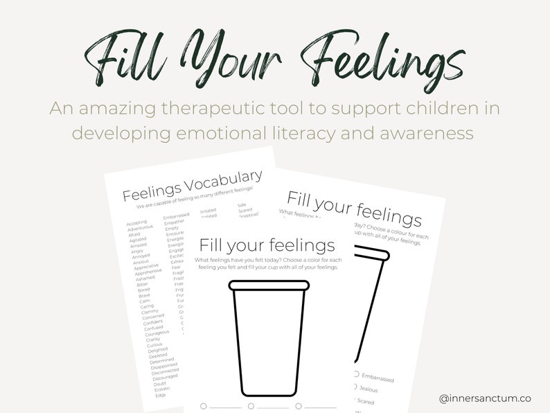 Fill Your Feelings Worksheet Emotions, Social Worker, Mental Health ...