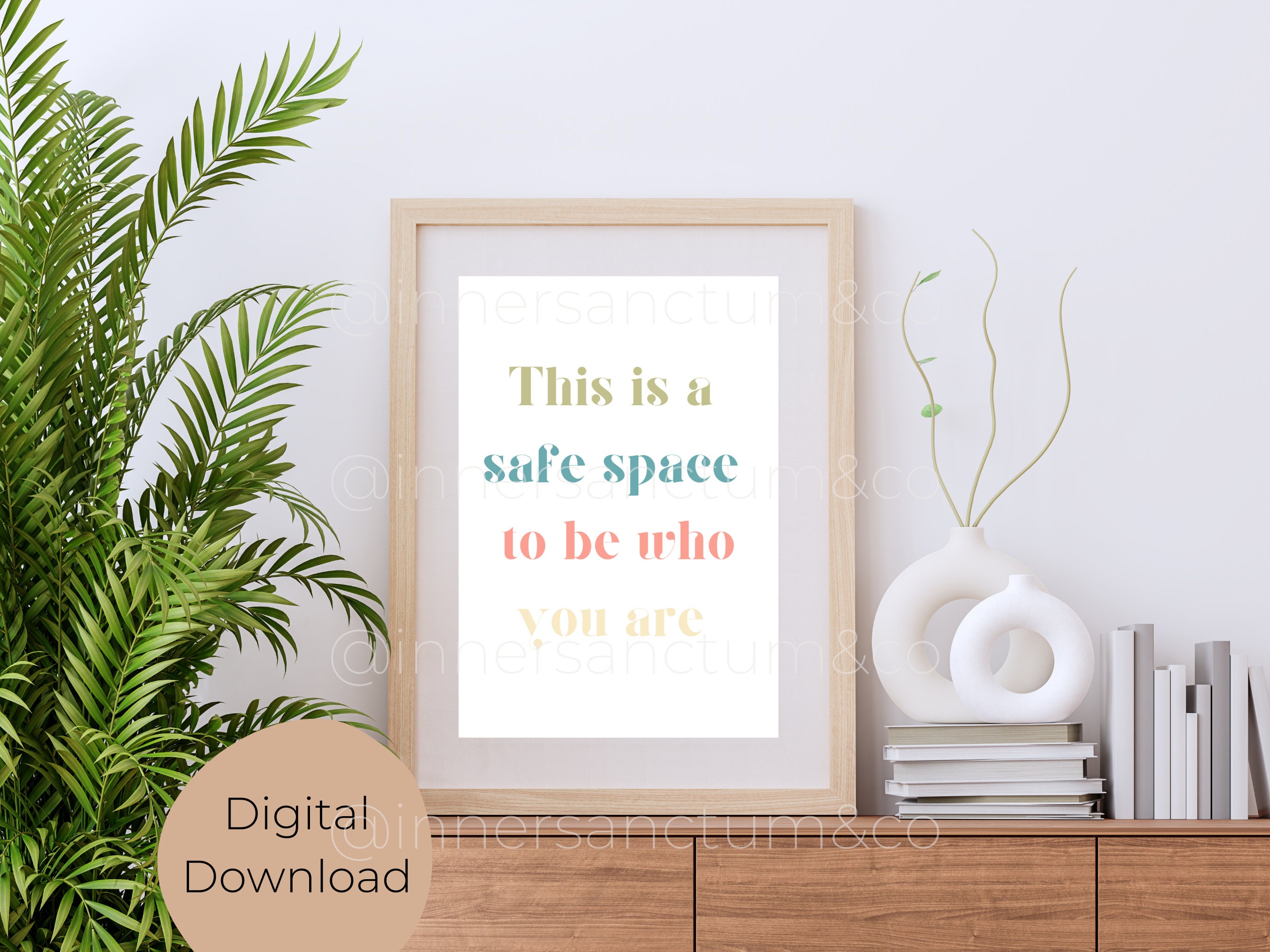 Safe Space Poster Social Worker Therapy Office Decor Self - Etsy