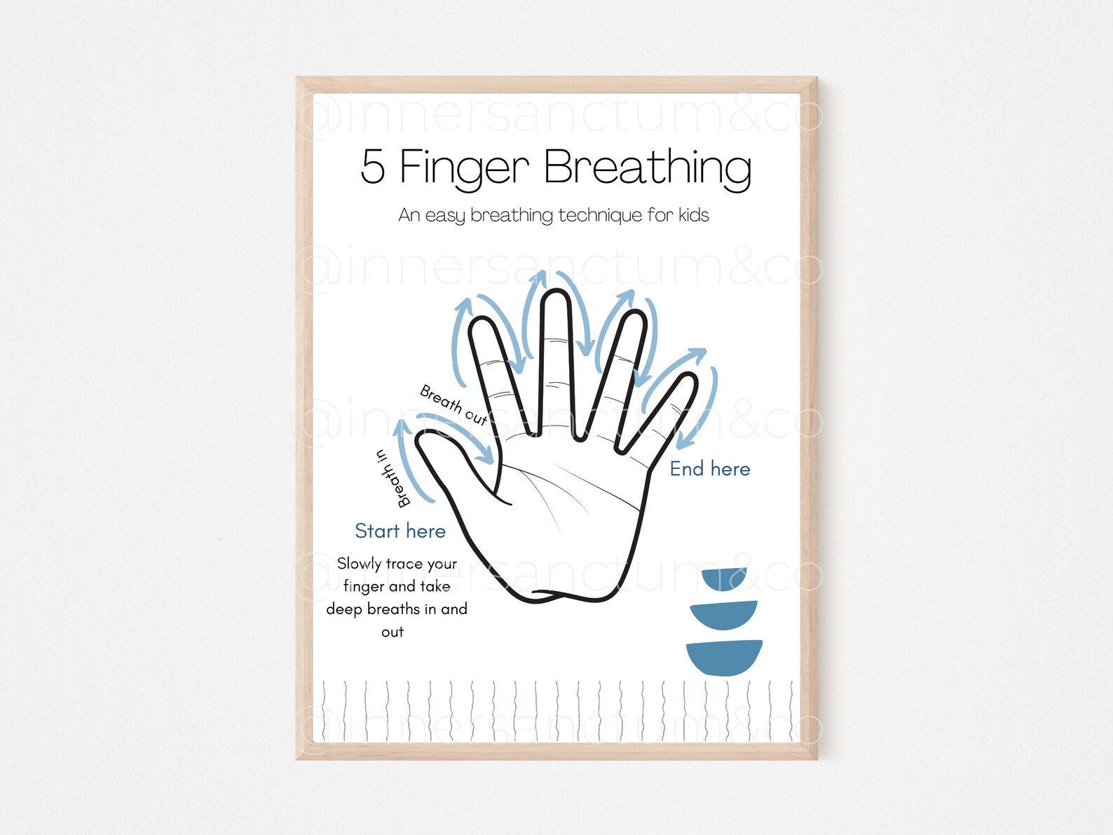 5 Finger Breathing Exercise Social Worker Therapy Office - Etsy