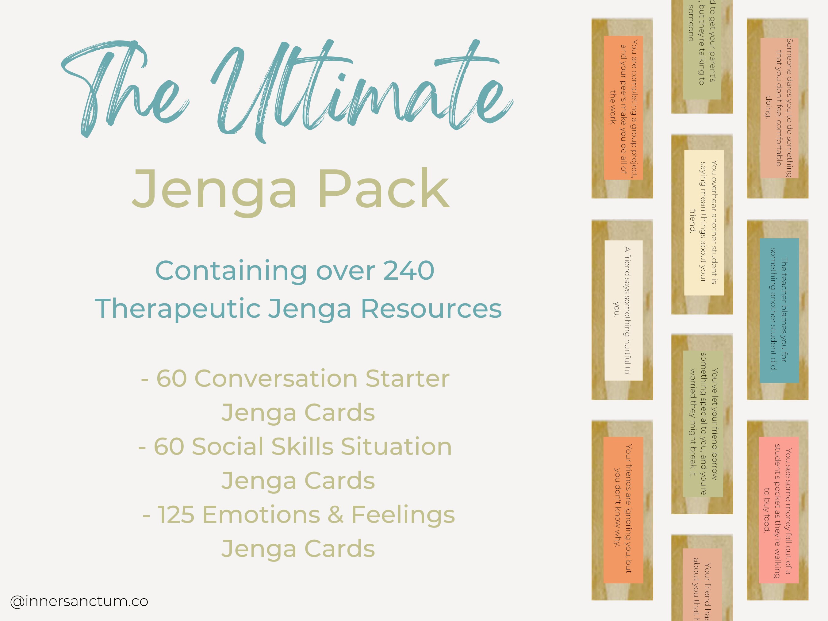 Jenga Conversation Starter Cards Mega Pack Social Psychology, Table ...
