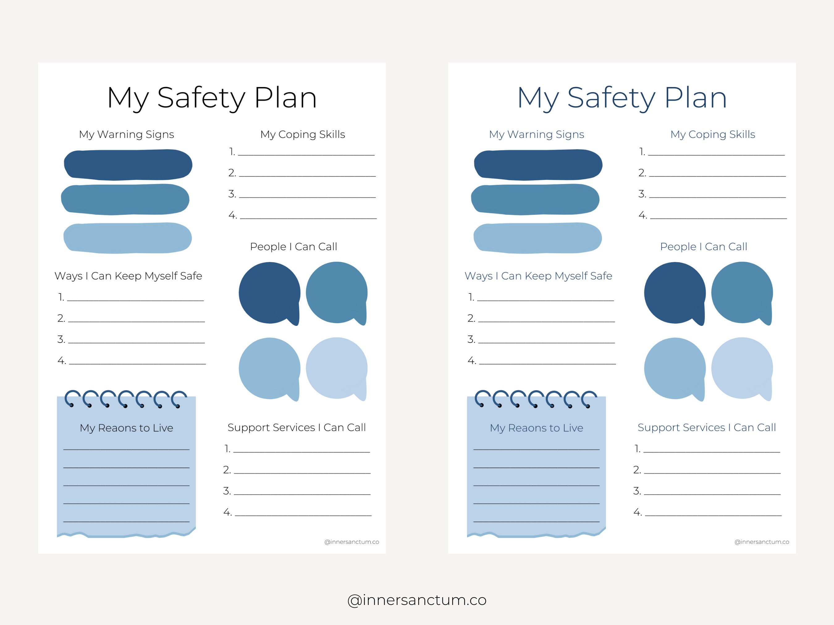 Printable Safety Crisis Plan Worksheet Therapy Aid School - Etsy UK