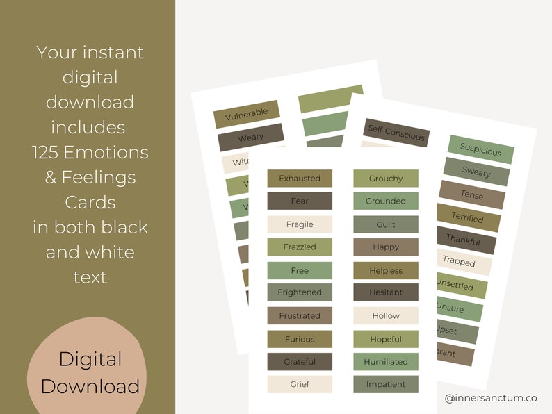 125 Jenga Feeling & Emotions Cards Social Psychology,table Talk Family ...