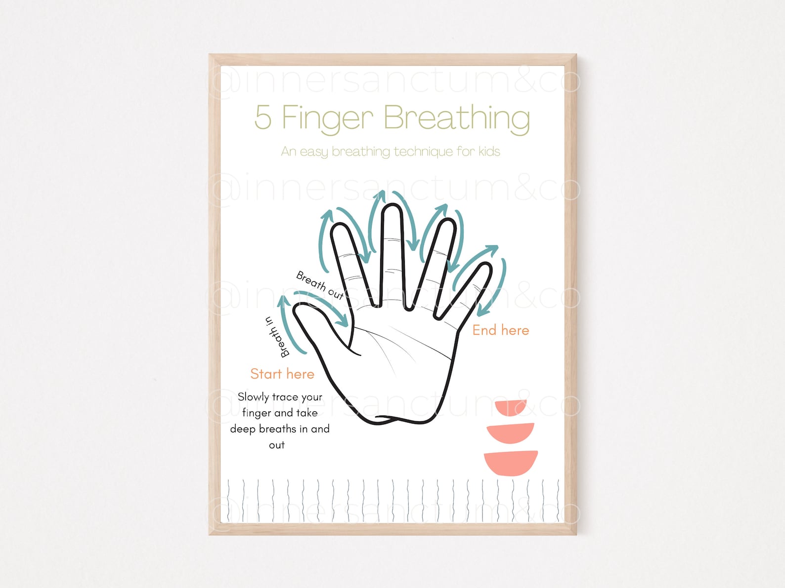 5 Finger Breathing Exercise Social Worker Therapy Office - Etsy