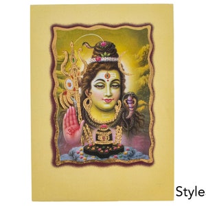 Lord Shiva Poster Vintage Hindu God Shivji Bhole Shankar Mahadeva ...