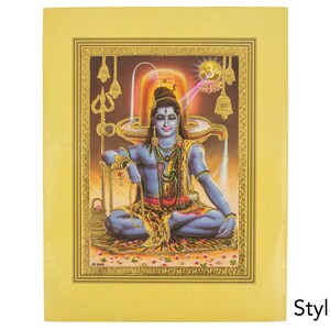 Lord Shiva Poster Vintage Hindu God Shivji Bhole Shankar Mahadeva ...