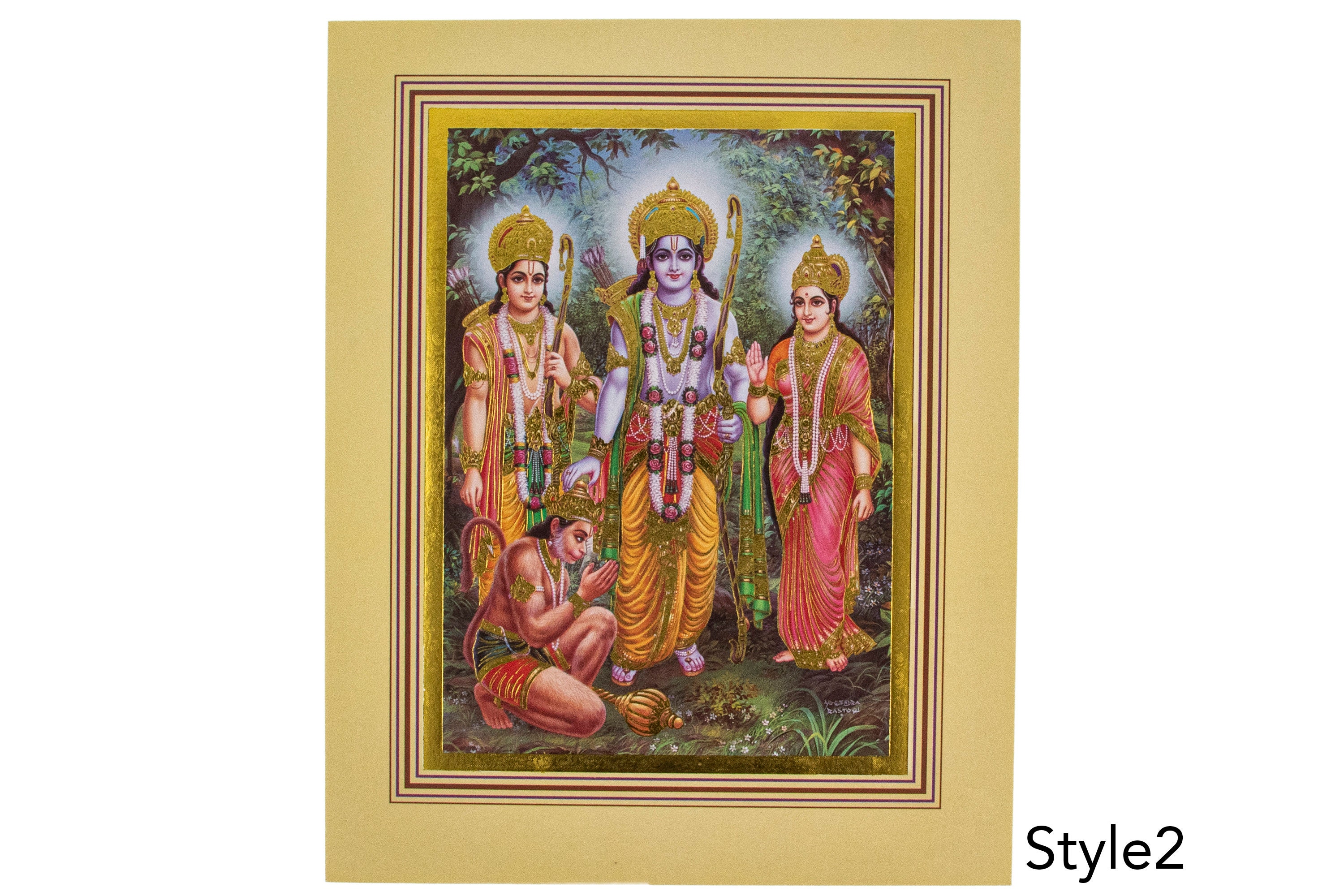 Lord Ram Poster Hindu God Ram Darba Rama Lakshman Sita Hanuman - Etsy UK