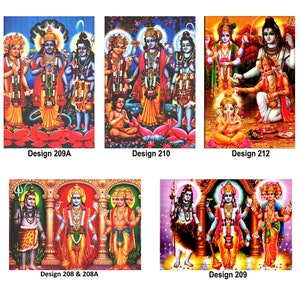 Brahma Vishnu Mahesh Poster Print Vintage Hindu God Trimurti Picture ...
