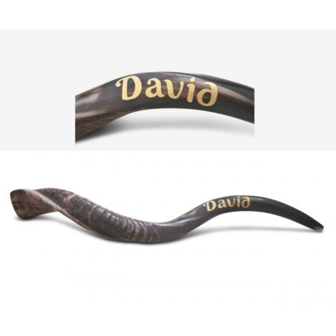 Jewish Shofar Trumpet 2427, Personalized Yemenite Kudu Horn Inscribed ...