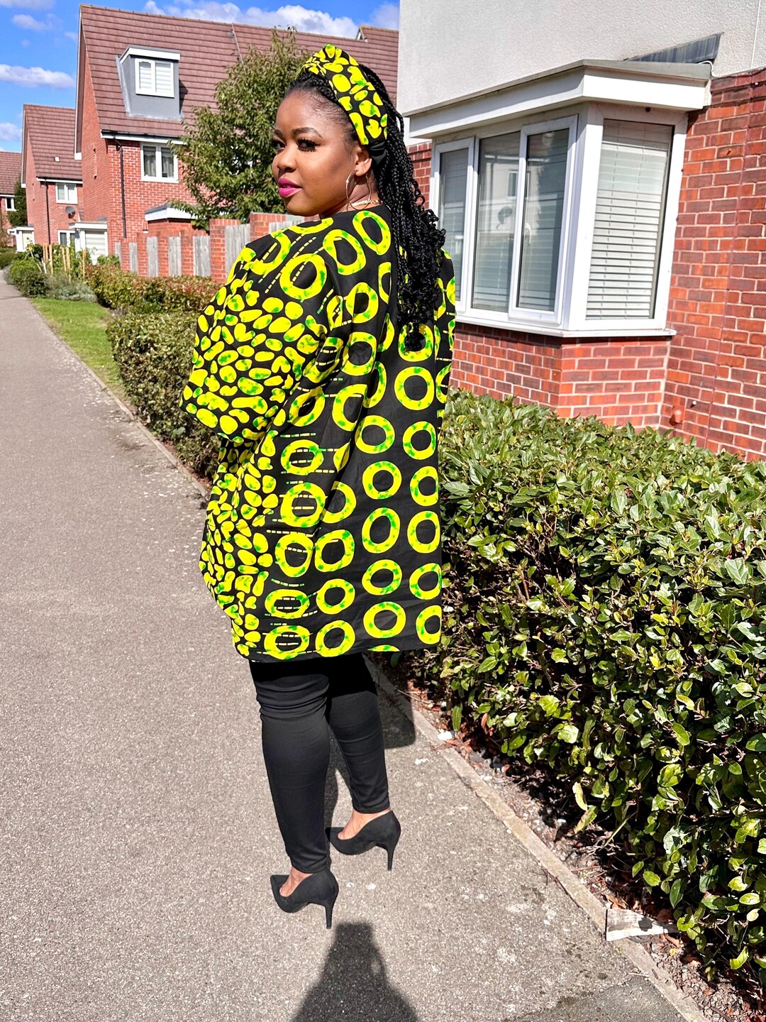 Ola Green African Print Blouse - Etsy