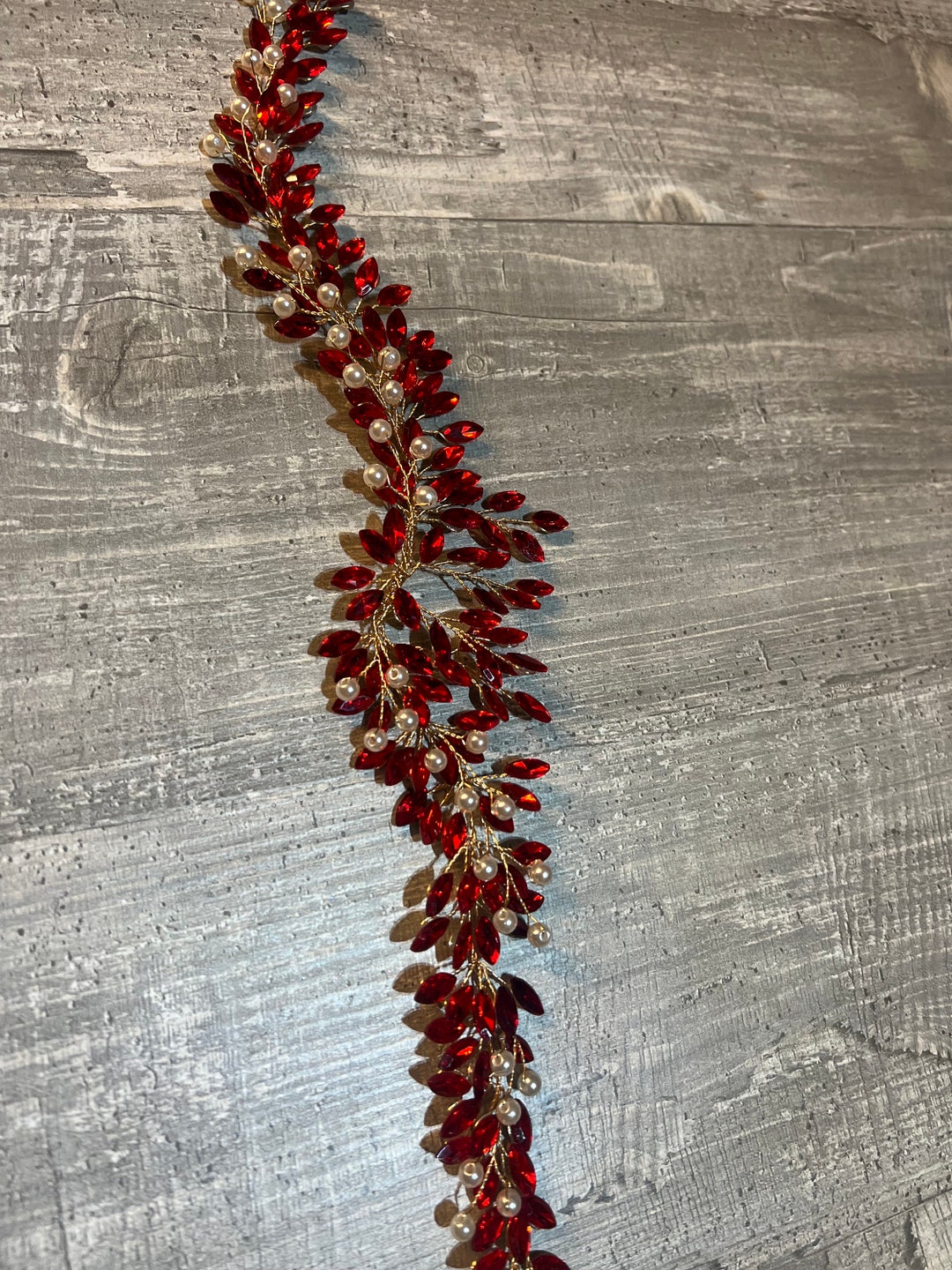 Ruby Red Hair Vine - Etsy