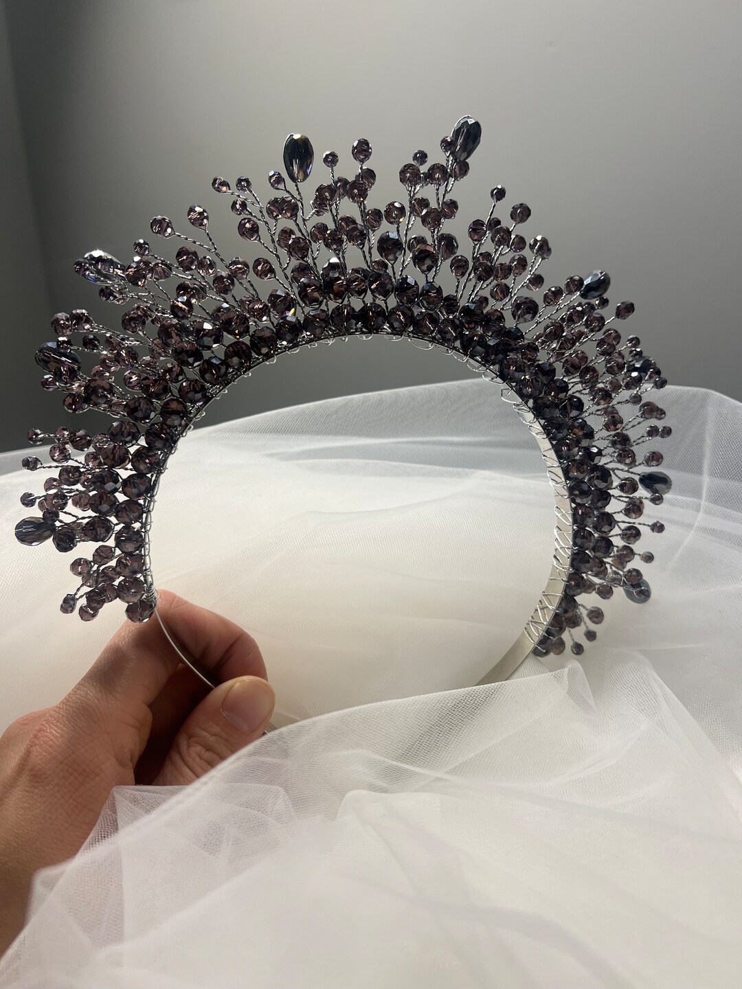 Diadema morada - Etsy México