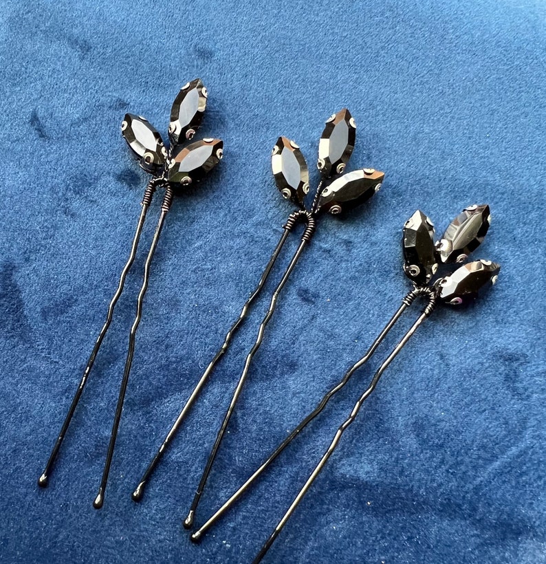 Black Hair Pins - Etsy
